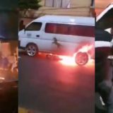 Conductor de combi arrastra motocicleta por calles de Neza e Iztapalapa ...